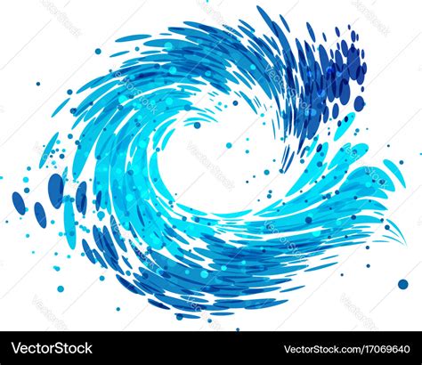 Splash Round Water Royalty Free Vector Image Vectorstock
