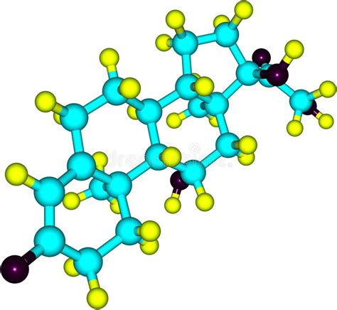 Estrutura Molecular Da Hidrocortisona Ilustração Stock Ilustração De