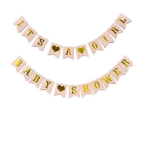 1 Set Pink Its A Girl Banner Girl Party Decoratio Vicedeal