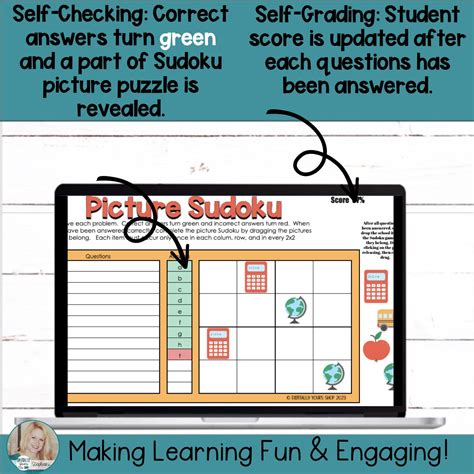 Editable Customizable Self Checking Template Digital Activity Picture