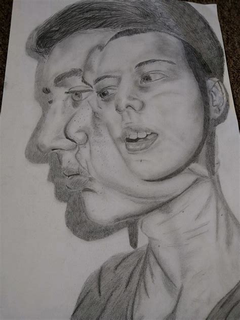 Distortion Reflection Male Sketch Projects Art Log Projects Art