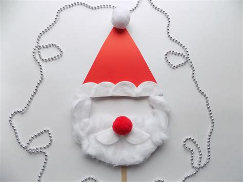 Маска Деда Мороза из подручных материалов ОригамиСан