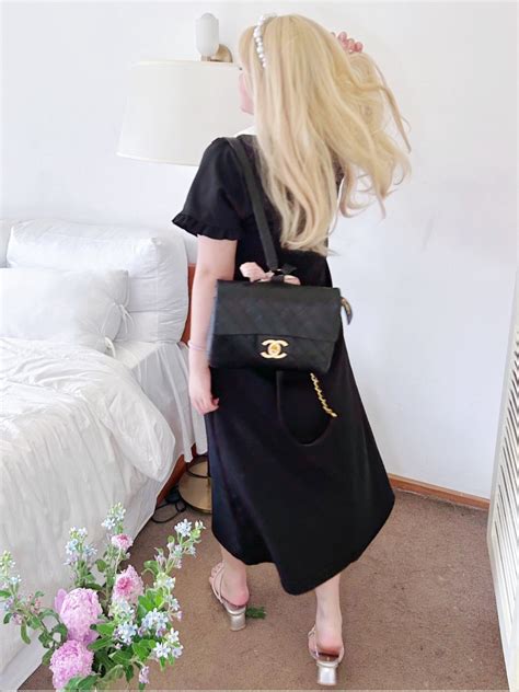 Plus Size Friendly Black High Waist Dress With Bow Tie Long Version