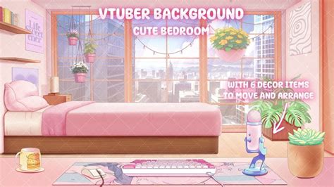 Vtuber Background Pink Gamer Girl Aesthetic Room Background For Vtuber