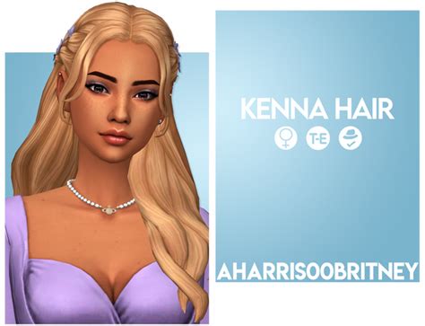 Kenna Hair Aharris00britney Sims Sims Hair Sims 4