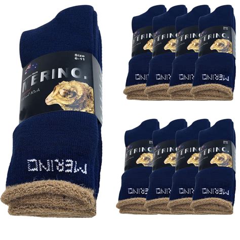 9 Pairs Merino Wool Socks Mens Heavy Duty Premium Thick Work Socks
