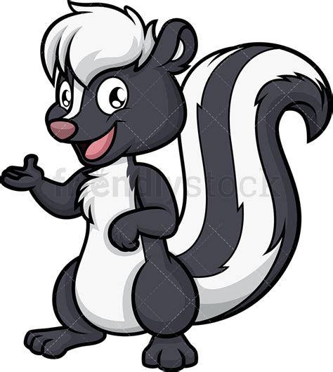 Talking Skunk Cartoon Clipart Vector Friendlystock