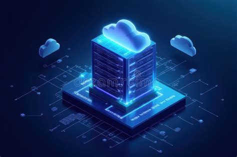 Optimized Cloud Virtualization Techniques Stock Illustration