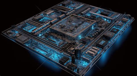 3D科技芯片时代数字艺术插画图片下载 正版图片402451106 摄图网