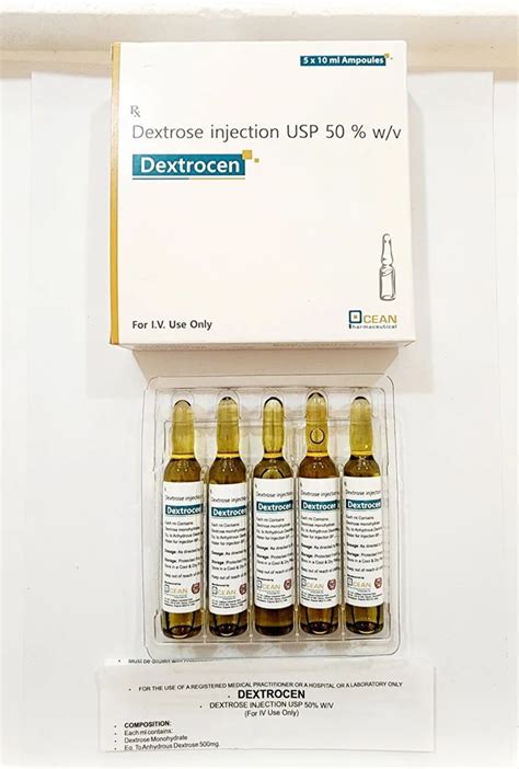 50 W V Dextrose Injection Usp Packaging Size 20ml At ₹ 567 Bottle In Vadodara