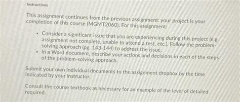 Solved Instructions This Assignment Continues From The