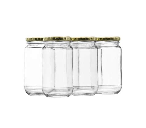 Consol Round Glass Jar With Gold Lid 375ml 6pk Mambos Online Store