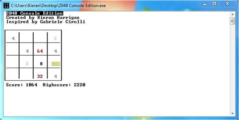 2048 Play It In Your Windows Console Rprogramming