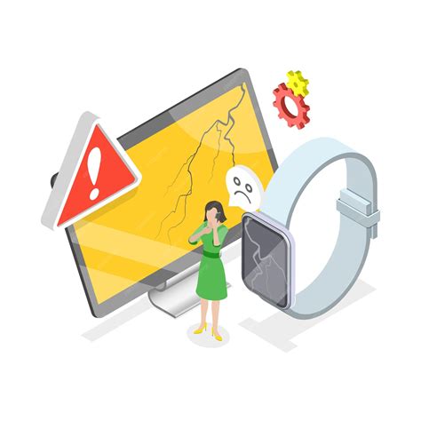 제품 품질 엔지니어링 및 수리 서비스 항목의 D 등각 투영 평면 벡터 일러스트 레이 션 프리미엄 벡터