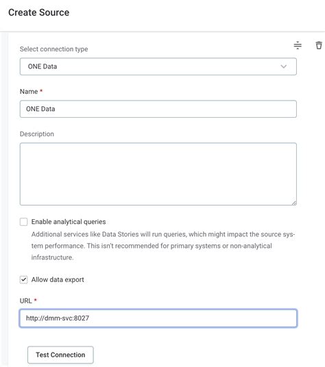 One Data Connection Ataccama One