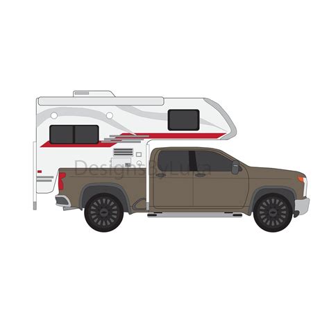Rv Drawing Camper Drawing Truck Camper Pickup Camper Camper Rv