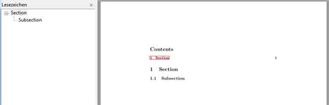 Sectioning How To Remove Subsections From Table Of Contents But Leave Them As Pdf Bookmarks