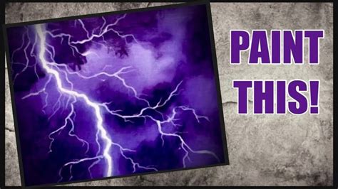 How To Paint Lightning EASY Lightning Paintings Acrylic Painting Step By Step Ins