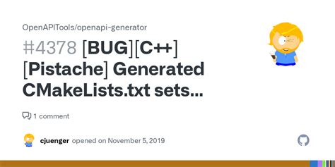 [bug][c ][pistache] generated cmakelists txt sets compiler flag c 11