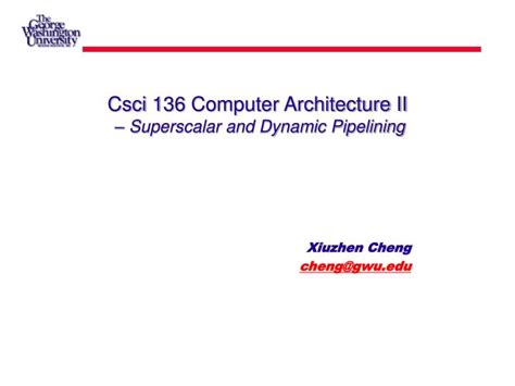 Ppt Csci Computer Architecture Ii Superscalar And Dynamic