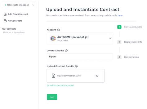 How To Upload Contract Using Substrate Front End Template Substrate