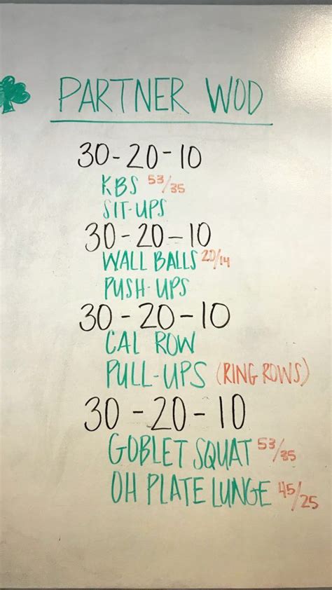 90 Best Partner Wod Images On Pinterest Crossfit Wods Exercise