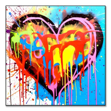 Heart Paint Splatter Pop Art Print BIG Wall Décor