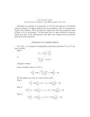 Confidence Intervals And Hypothesis Testing Economics A Confidence Intervals And