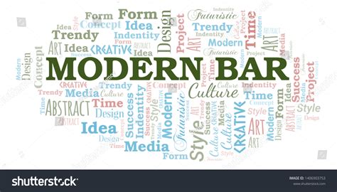 Modern Bar Word Cloud Wordcloud Made Stock Vector Royalty Free