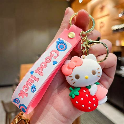 Llavero Kawaii Sanrio Hello Kitty Colgante De Dibujos Animados Kuromi