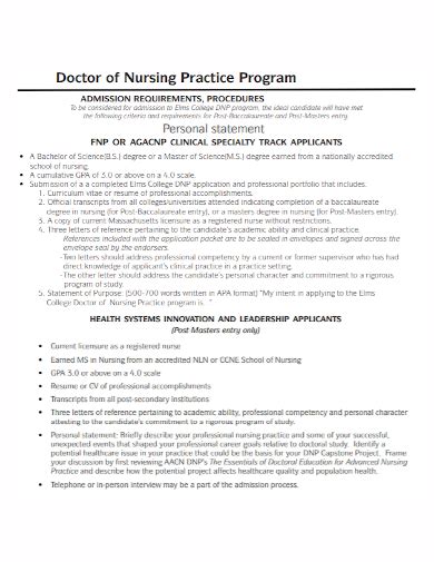 Free 6 Nurse Practitioner Personal Statement Samples [ School