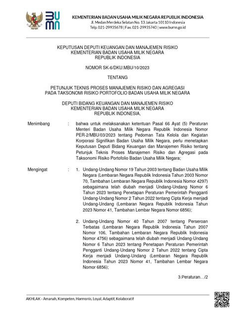 Sk 6 Dkumbu 10 2023 Juknis Proses Mr Dan Agregasi Pada Taksonomi