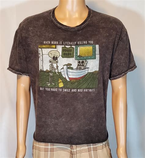 Nickelodeon Spongebob Squarepants Skeleton Work Funny… Gem