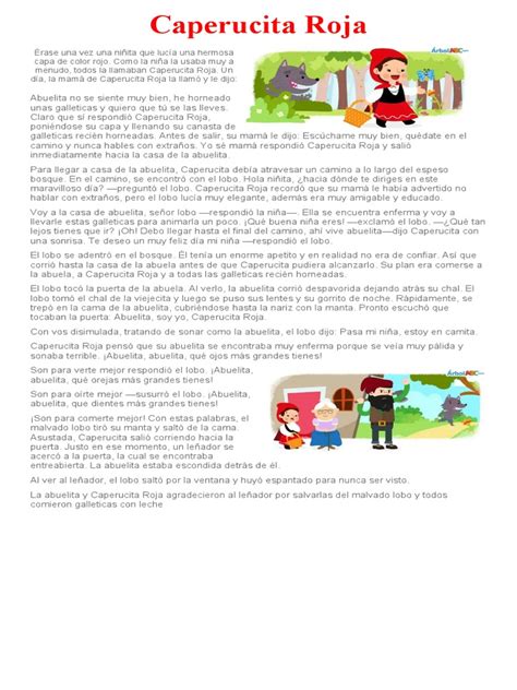 Caperucita Roja Cuento Pdf Caperucita Roja