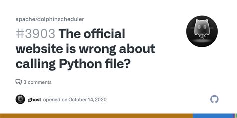 The Official Website Is Wrong About Calling Python File · Issue 3903