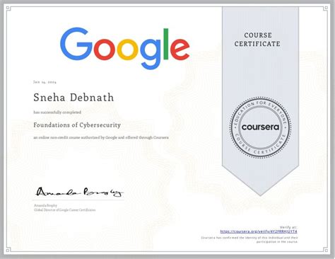 I Am Happy To Share That I Have All Done With Foundations Of Cybersecurity The First Course In
