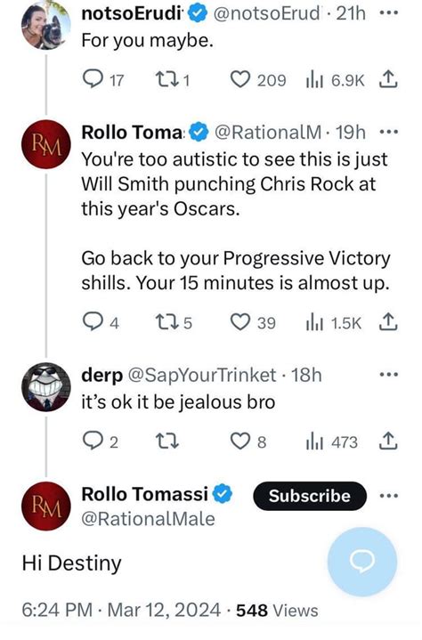 Rollo Tomassi Exposes Destinys Secret Account Rdestiny
