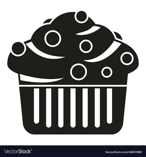 Nutrition Muffin Icon Simple Cupcake Food Vector Image