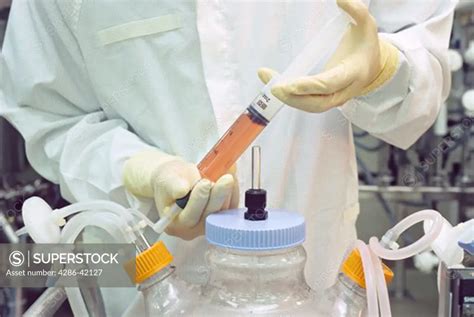 Model Released Man Bioengineer Process Solution Genetech Superstock