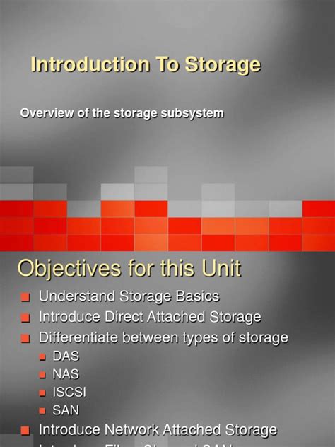 Introduction To Storage Overview Of The Storage Subsystem Download