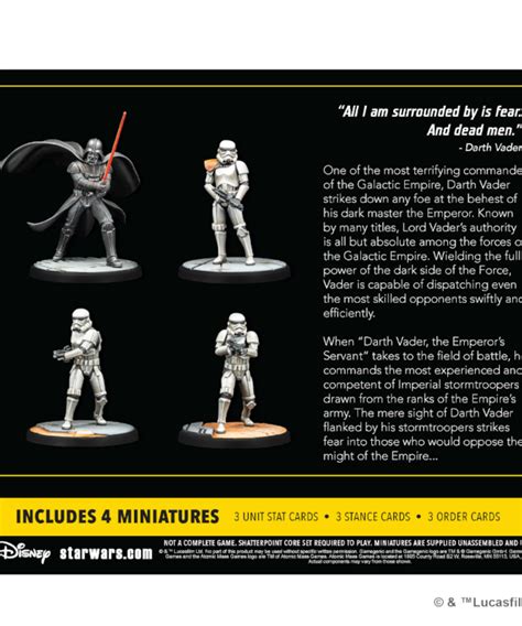 Star Wars Shatterpoint Fear And Dead Men Darth Vader Squad Pack