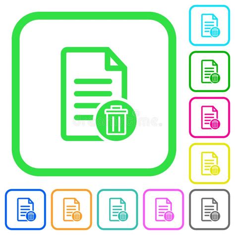 delete document vivid colored flat icons stock vector illustration of