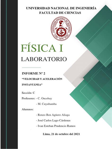 Fisica I Informe De Laboratorio Nº2 Pdf Función Matemáticas