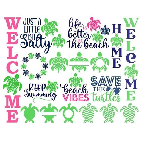 Turtle Svg Bundle Sea Turtle Frames Svg Porch Sign Svg Etsy Artofit