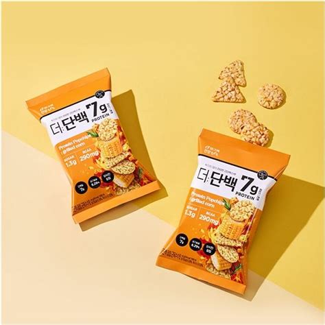 빙그레 더단백 프로틴 팝칩 군옥수수맛 44g X 12봉 단백질과자 스낵 티몬