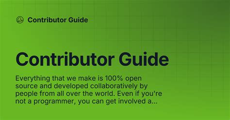 Contributor Guide Contributor Guide