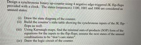 Solved Design A Synchronous Binary Up Counter Using Chegg