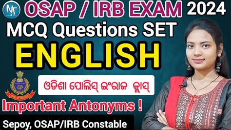 English Practice Mcq Questions And Answers Ll OSAP IRB Constable