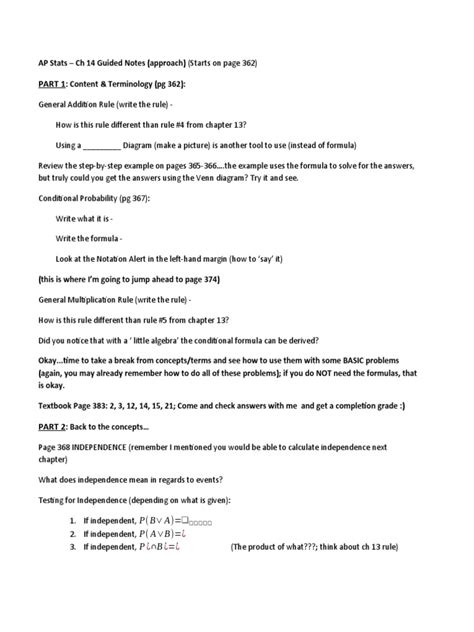 Ch 14 Guided Notes Approach To Content Pdf Cognition Mathematics