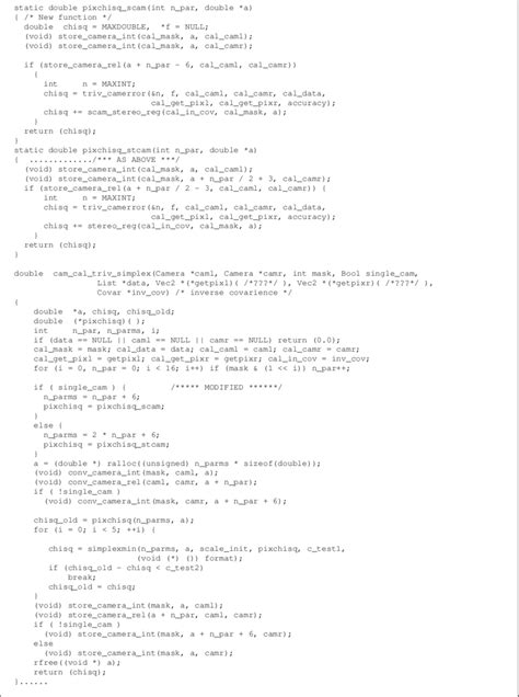 4 Modified Source Code For Optimization Of A Single Set Of Camera
